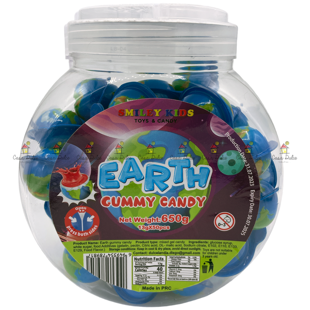 Smiley Kids - Gummy Candy Earth 12/50 | Casa Dulce