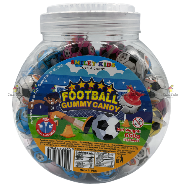 Smiley Kids - Gummy Candy Football 12/50 | Casa Dulce