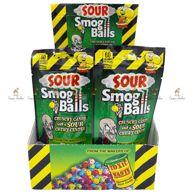 Toxic Waste - Sour Smog Balls 12/12pc | Casa Dulce