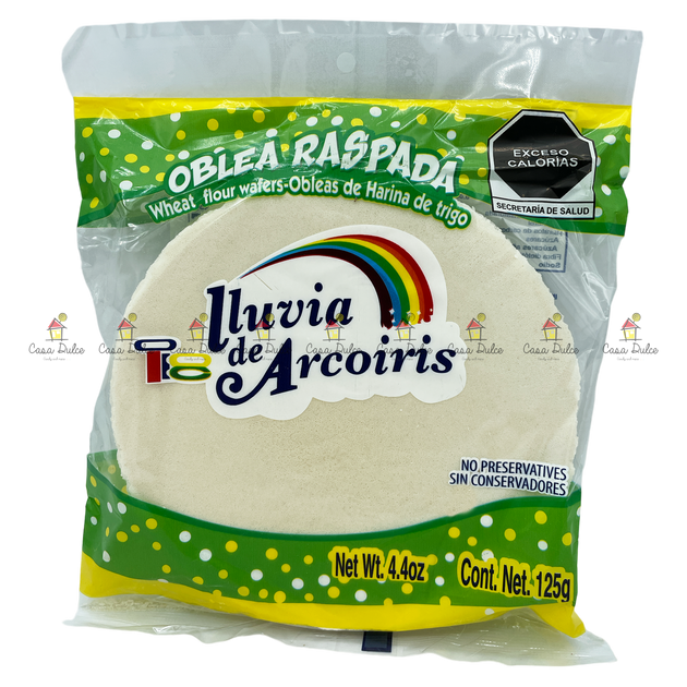 Arcoiris - Oblea Raspada Blanca 37/125g | Casa Dulce